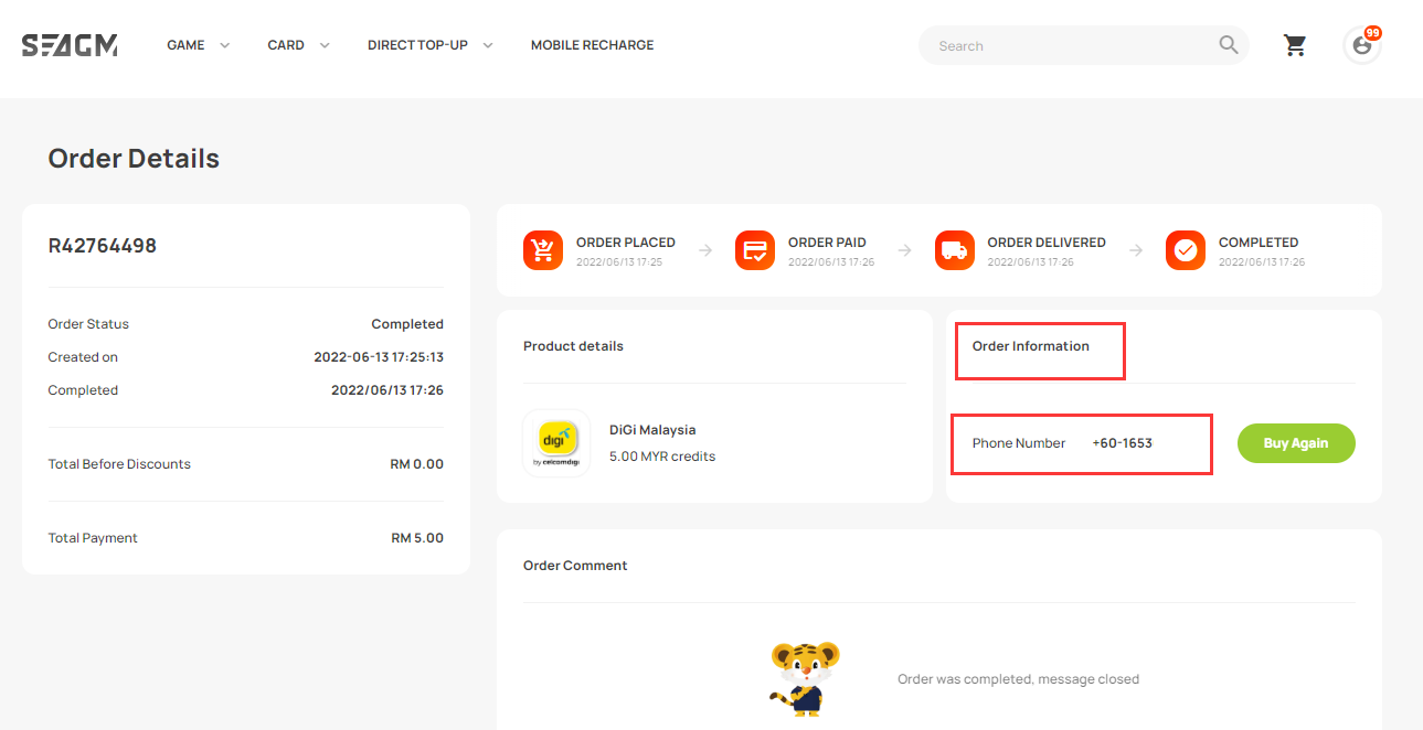 How to check your SEAGM order details? – SEAGM English Article site